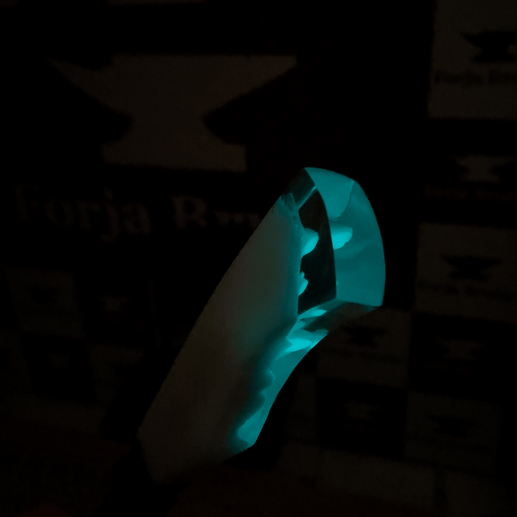 Faca Damasco Night Vision Cabo Fluorescente Azul - Edição Especial ...